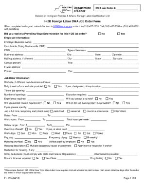 Fillable Online Job Order and Application Filing and Processing ...