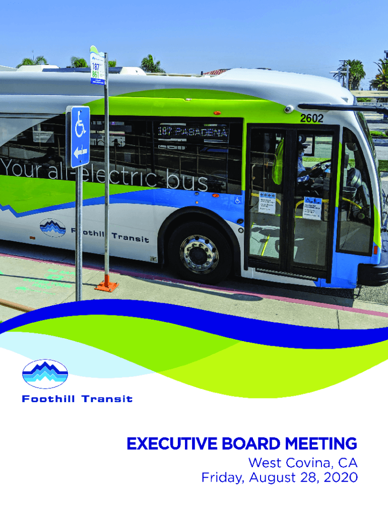 Fillable Online FOOTHILL TRANSIT IS TAKING ALL PRECAUTIONS POSSIBLE TO ...