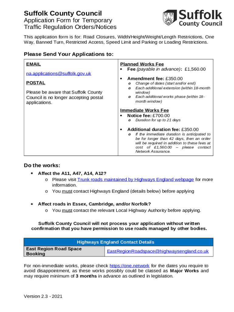Temporary-Traffic-Regulation-Application--v2.3 Doc Template | pdfFiller