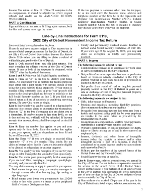 Fillable Online Line-by-Line Instructions for Form 5119, 2022 City of ...