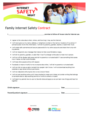 Fillable Online Family Internet Safety Contract Fax Email Print - pdfFiller