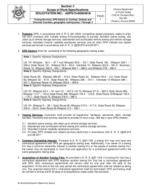 Fillable Online Section 3 Scope of Work/Specifications SOLICITATION NO. Fax Email Print - pdfFiller