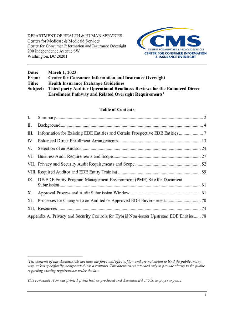 Fillable Online Guidelines for Enhanced Direct Enrollment Audits for PY ...
