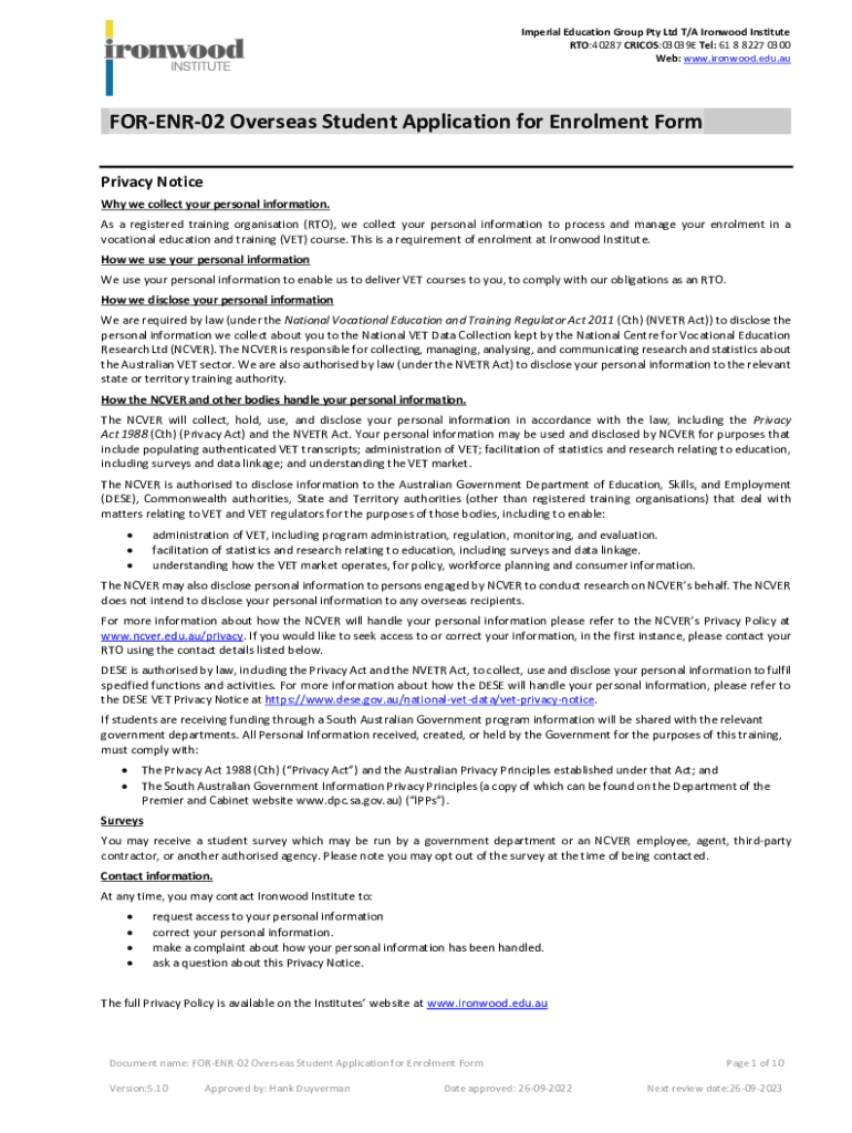 Fillable Online Ironwood Institute; Imperial College of Trades - Adelaide Fax Email Print ...