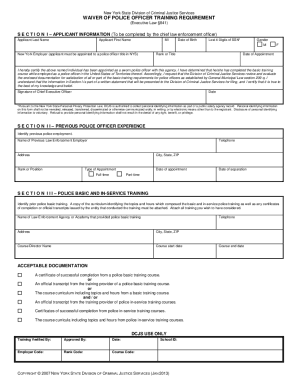 Fillable Online Office of Public Safety - Waiver of Police Officer ...