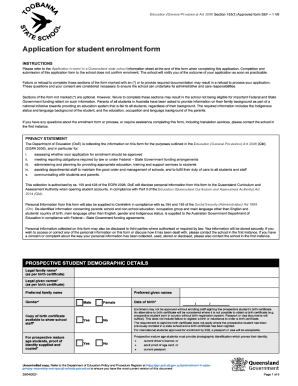 Fillable Online Application for student enrolment form (v8).pdf Fax Email Print - pdfFiller