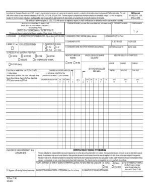 Fillable Online Form VS 17 140 VS 17 140 U SOrigin Health Certificate ...
