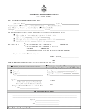 Fillable Online ces wu ac Reinstatement After Violation of F-1 Status ...