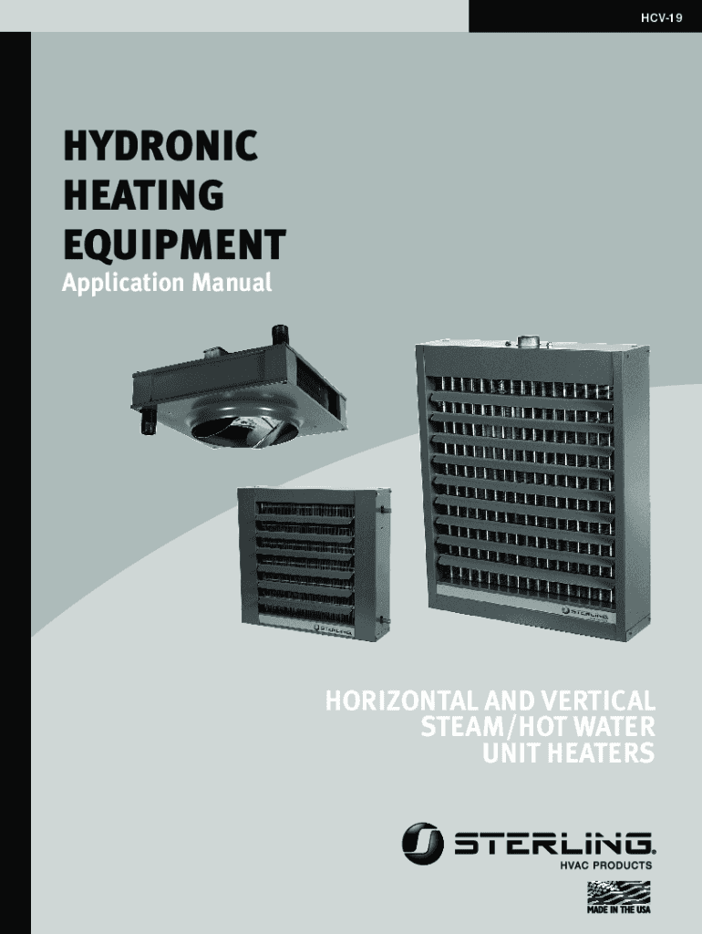 Fillable Online Horizontal and Vertical Hydronic Unit Heaters - Beacon ...
