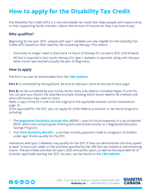 Fillable Online Disability Tax Credit Form Fax Email Print - pdfFiller