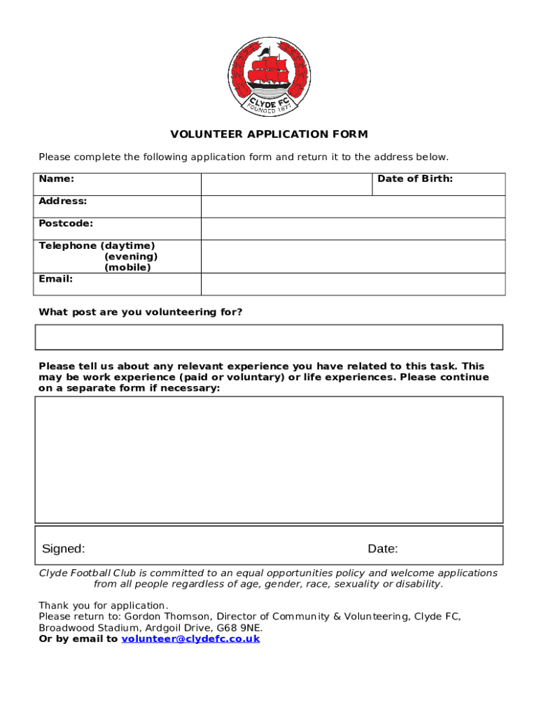 Library Volunteer Application Doc Template | pdfFiller