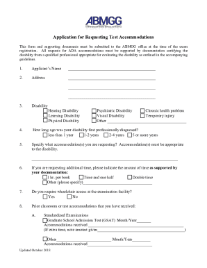 Fillable Online Special Accommodations Request Fax Email Print - pdfFiller