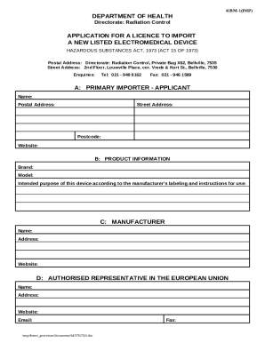 DoH - Application made to the National Department of Health Doc ...