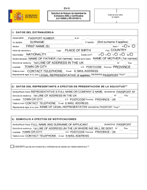 Completable En línea EX-15 Solicitud de Nmero de Identidad de ...