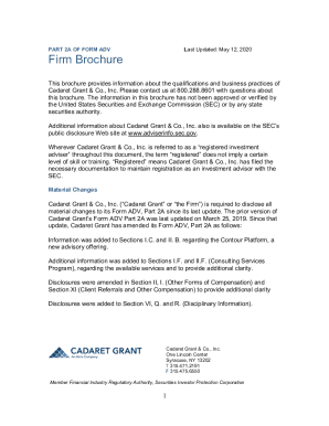 Fillable Online PART 2A OF FORM ADV Last Updated 05012020 - al Fax ...