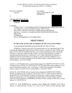 Fillable Online Arrest Affidavit Fax Email Print - pdfFiller