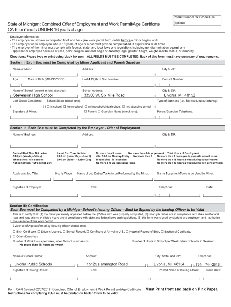 Fillable Online Employment/Age Certificate Fax Email Print - pdfFiller