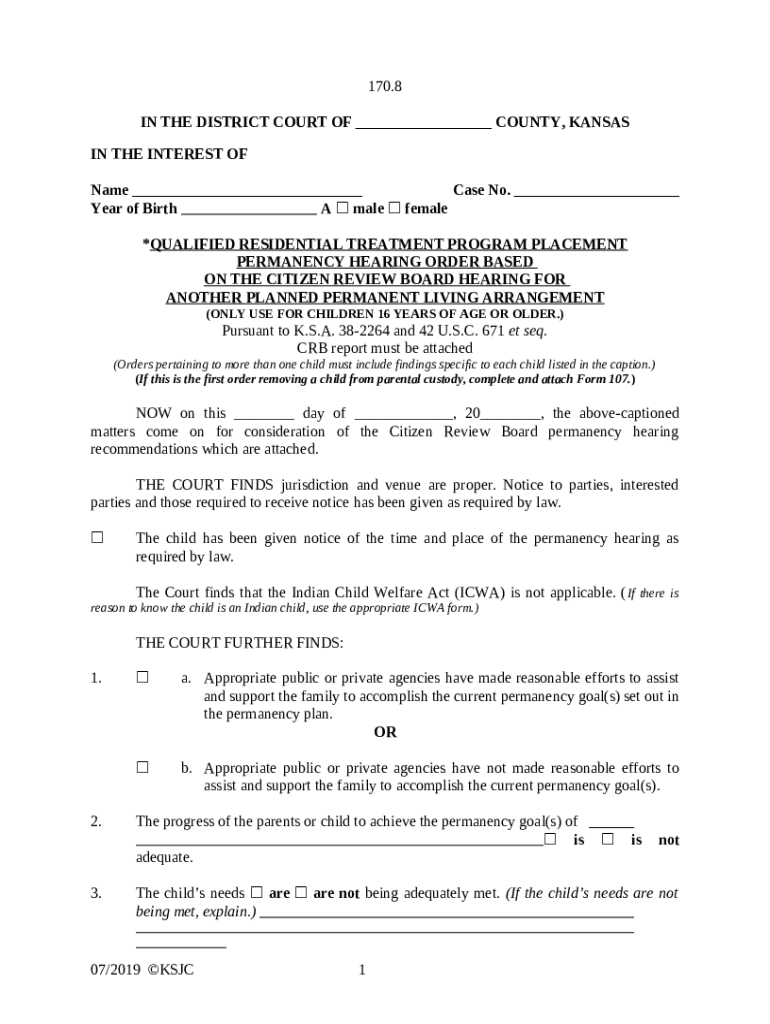 qualified residential treatment program placement permanency ... Doc ...