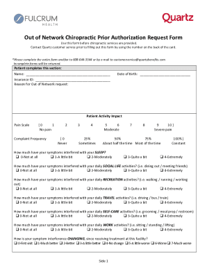 Fillable Online Chiropractic Services Authorization Program Guide Fax ...