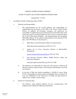 Fillable Online Orange Cove High School COVID-19 Prevention Program 22 ...