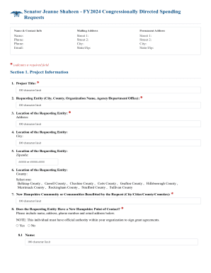Fillable Online FY24 Congressionally Directed Spending Request Guidance ...