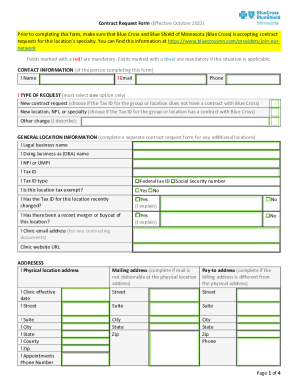 Fillable Online Page 1 of 5 Behavioral Health Contract Request Form ...