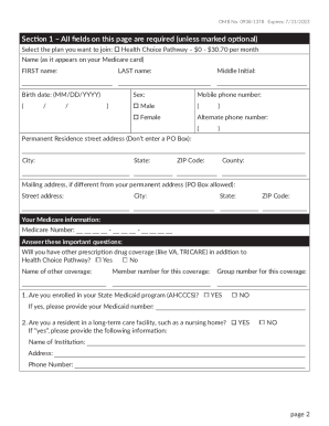 Fillable Online Enrollment Request Form to Enroll in a Medicare ... Fax ...