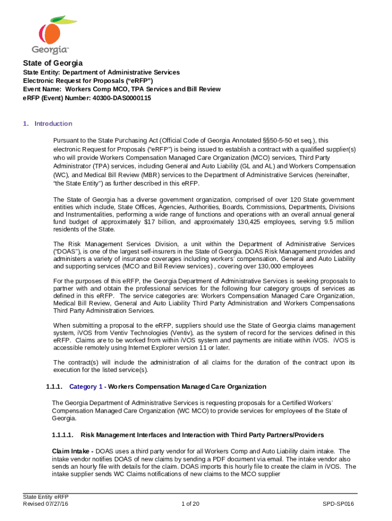 Electronic Request for Proposals ("eRFP") Doc Template | pdfFiller