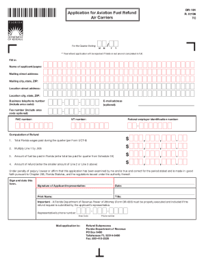 Fillable Online Application for Aviation Fuel Refund Fax Email Print ...