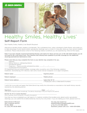 Fillable Online Dental Form Healthy - Fill Online, Printable, Fillable ...