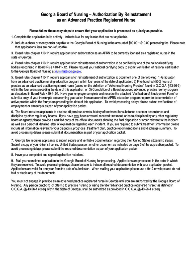 Fillable Online 38 Application - APRN Reinstatement.pdf Fax Email Print - pdfFiller