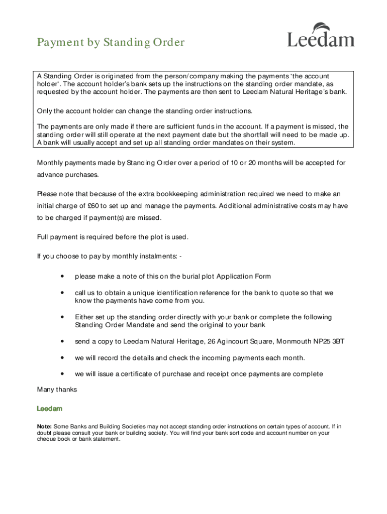 Fillable Online What is a standing order?Square Business Glossary Fax Email Print - pdfFiller