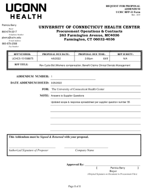 Fillable Online UCHC RFP-11 Form - Biznet Fax Email Print - pdfFiller