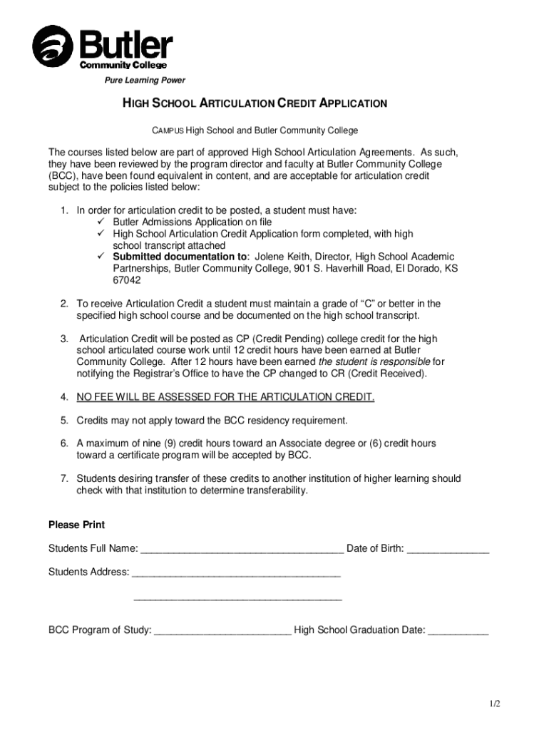 Fillable Online Transfer Credits From BC3 Fax Email Print - pdfFiller