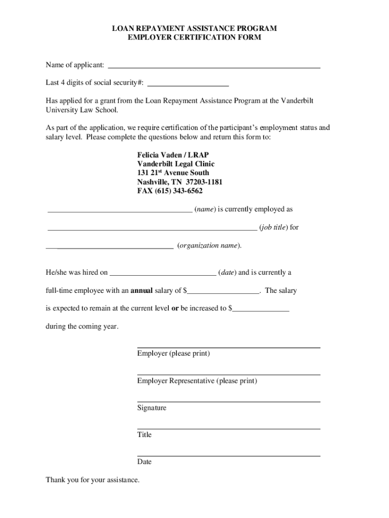 Fillable Online PSLF Employment Certification Form: Guide to Completing ...