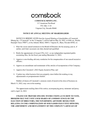 Fillable Online Form S-1 Comstock Inc. Fax Email Print - pdfFiller
