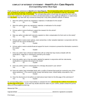 CONFLICT OF INTEREST STATEMENT (ALL AUTHORS ... Doc Template | pdfFiller