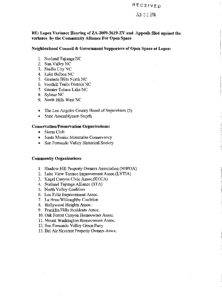 Fillable Online Reversal of Zoning Board's Denial of Variance ...