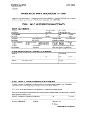 Fillable Online instructions for filing long-term care facility cost ...