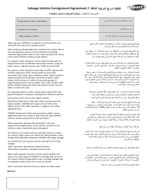 Fillable Online Salvage Vehicle Consignment Agreement /... Fax Email ...