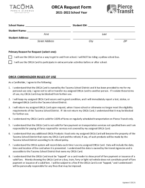 Fillable Online ORCA Request Form Fax Email Print - pdfFiller