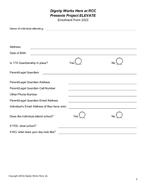 Fillable Online Dignity Works Here at RCC Presents Project ELEVATE ...