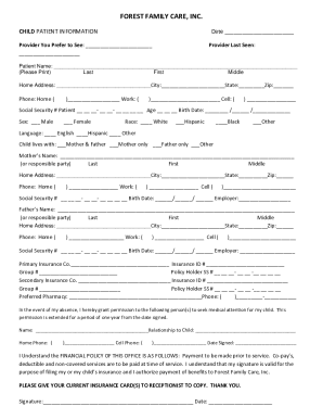 Fillable Online statement of patient financial responsibility Fax Email ...