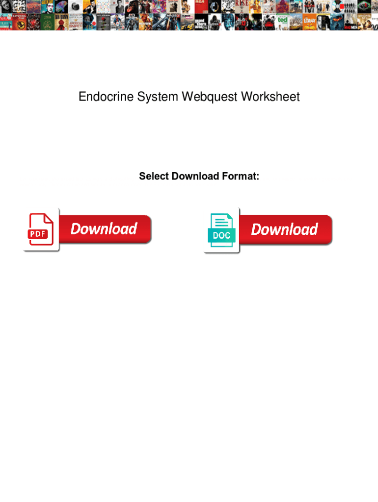 Fillable Online Endocrine System Webquest Worksheet. Endocrine System Webquest Worksheet moni ...