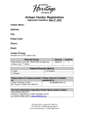 Fillable Online VENDOR APPLICATION FEE SCHEDULE Fax Email Print - pdfFiller