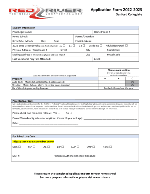 Fillable Online Application Form 2022-2023 Fax Email Print - pdfFiller