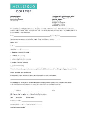 Fillable Online Education Verification Letter Request Form Fax Email ...