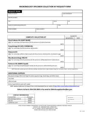 Fillable Online dhhr wv Instructions for the Supply Order Form for Diagnostic ... Fax Email ...