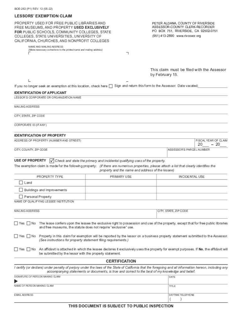 Fillable Online Lessors' Exemption Claim Fax Email Print - pdfFiller