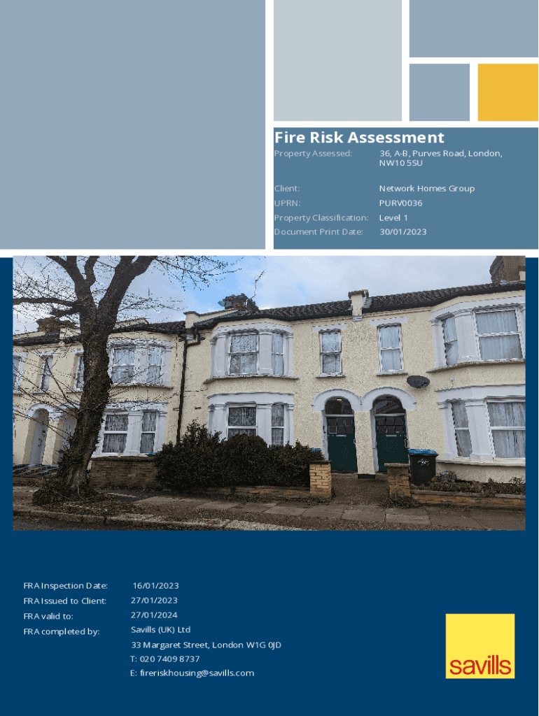 Fillable Online Fire Risk Assessment - London Fax Email Print - pdfFiller
